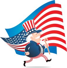 Uncle Sam Walking free image download