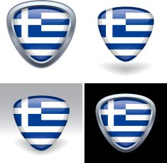 Greek Flag Crest free image download