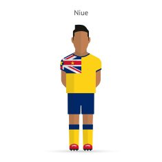 Niue football player Soccer uniform free image download