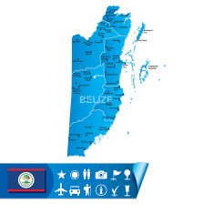 Belize map free image download