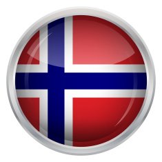 Glossy Button - Flag of Norway N4 free image download