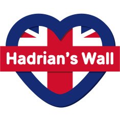 Love England collection vector Hadrian's Wall Heart and Flag free image ...