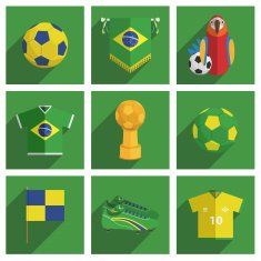Brazil soccer icons free image download