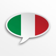 3d speech bubble - Italy flag free image download