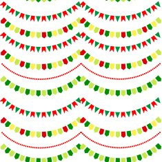 Seamless pattern of festive garland flags N2 free image download