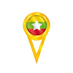 Myanmar pin flag free image download