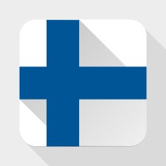 Simple flat icon Finland flag Vector free image download