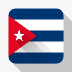 Simple flat icon Cuba flag Vector free image download