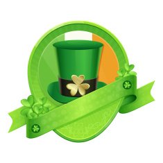 Sticker Green Cylinder St Patrick's Day free image download