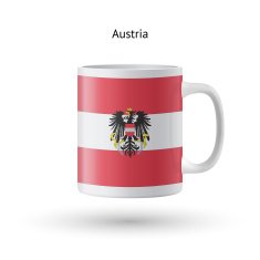 Austria flag souvenir mug on white background N2 free image download