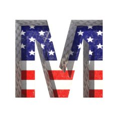 Vector American cutted figure m Paste to any background free image download