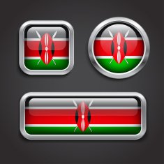 Kenya flag glass buttons free image download