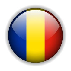 Flag of Romania button vector free image download