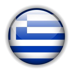 Greece flag button vector free image download