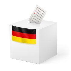 Ballot box with voicing paper Germany free image download