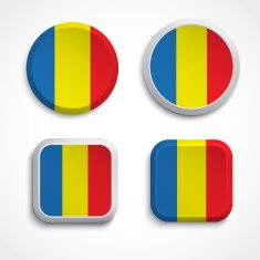 Romania flag buttons free image download