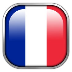France Flag square glossy button free image download