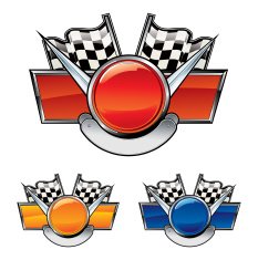 Racing Emblems with Checkered Flags N2 free image download