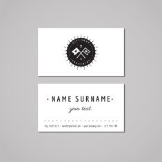 Gift shop business card design concept Logo-badge with flags free image ...
