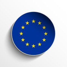 Europe Flag Sticker Button free image download