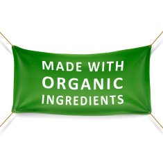Made with organic ingredients banner free image download