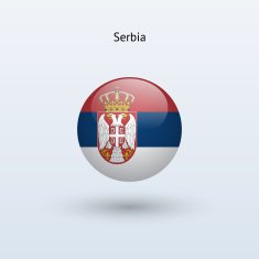 Round flag of Serbia free image download