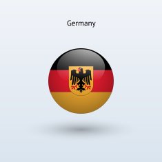 Round flag of Germany free image download