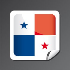 Panama flag button free image download