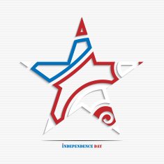 Independence day abstract star free image download