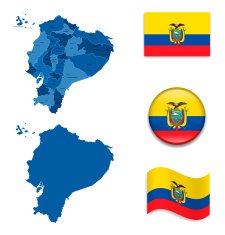Ecuador Map and Flag Collection free image download