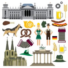 Germany Icon Collection German Flag Culture(Vector Art) free image download