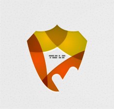 Colorful paper shield modern design N2 free image download