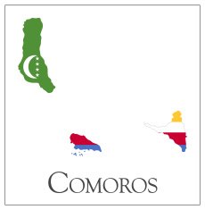 Comoros flag map free image download