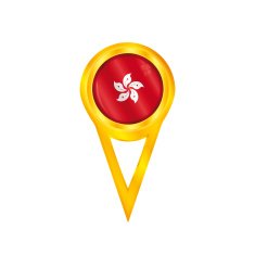 Hong Kong pin flag free image download
