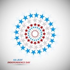 4th July American Independence Day star background vector illustration ...