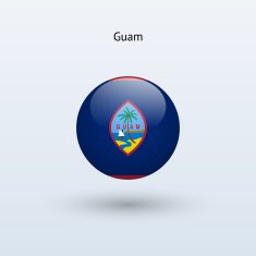 Round flag of Guam free image download