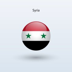 Round flag of Syria free image download
