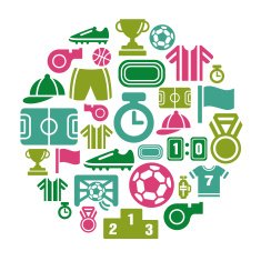 Sport Competition Icons in Circle Shape free image download
