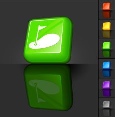 Golf green 3D button design free image download