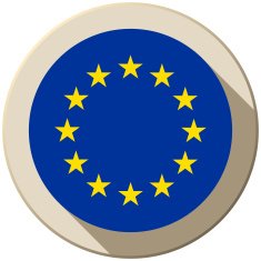 Europe Flag Button Icon Modern free image download