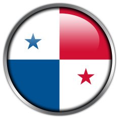Panama Flag glossy button free image download