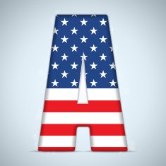 USA Independence Day Alphabet Letters N19 free image download