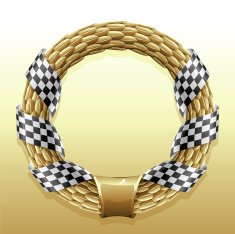 Gold racing wreath free image download