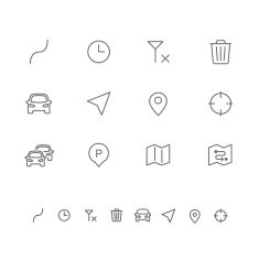 Navigation icons set N17 free image download