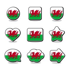 WALES FLAG ICON SET free image download