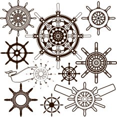 Design Elements - Ship Wheels free image download