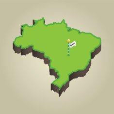 Brazil 3D map N2 free image download