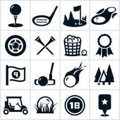 Black Golf Icons N2 free image download