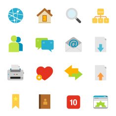 Flat Internet icons N2 free image download