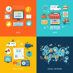 Social media and network connection concept free image download